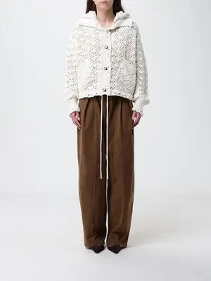Blumarine Crochet Cotton Knit Cardigan - White