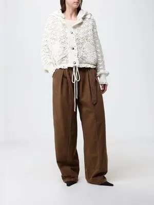 Blumarine Crochet Cotton Knit Cardigan