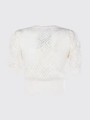 TWINSET Perforated Cotton Knit With