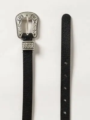 GOLDEN GOOSE Cowhide Leather Belt With Pin Buckle