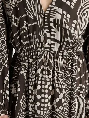 Momoni Printed Silk Kaftan Dress
