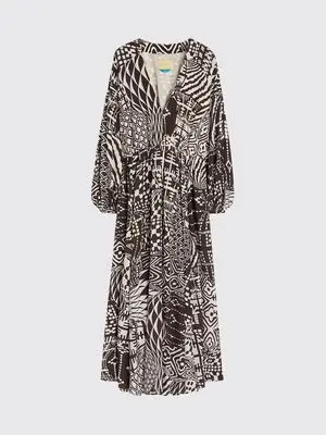 Momoni Printed Silk Kaftan Dress