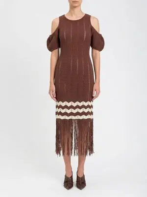 TWINSET Knit Midi Dress - Brown