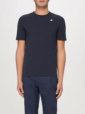 K-WAY Cotton T-shirt With Logo By - Blue