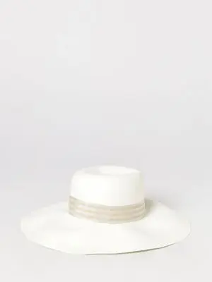 Borsalino Wide Brim Hat - White