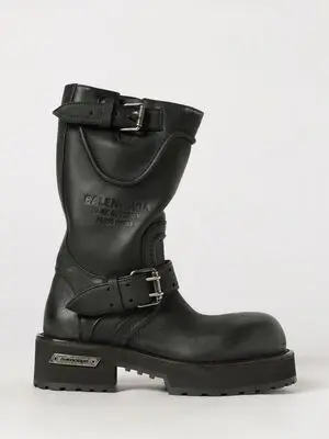 Balenciaga Venom Mid-calf Leather Biker Boots - Black