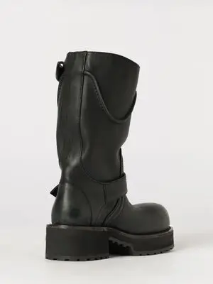 Balenciaga Calfskin Leather Buckled Mid-calf Boots