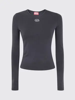 DIESEL® Long Sleeve Crewneck T-shirt With Logo Detail