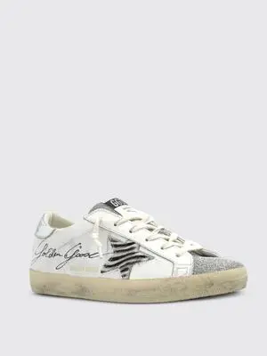 GOLDEN GOOSE Leather Sneakers With Zebra Detail