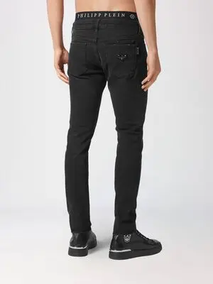 Philipp Plein Slim Fit Skinny Jeans In Cotton - Black