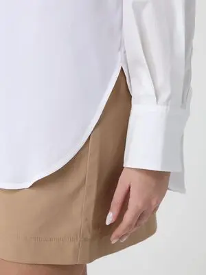 Pinko Poplin And Crepe Shirt - White