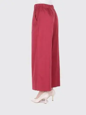 Max Mara Cotton Blend Palazzo Trousers By - Red