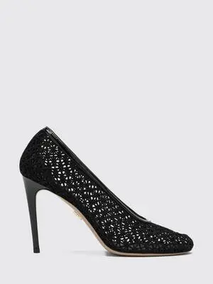 FERRAGAMO Macramé Pumps - Black
