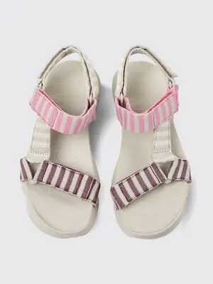 Camper Karst Sandal In Striped Recycled Fabric