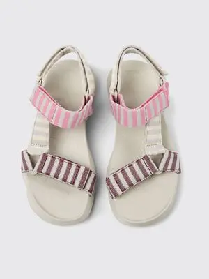 Camper Karst Sandal In Striped Recycled Fabric