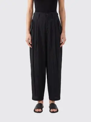 Y’s High-waisted Wide-leg Pants In Rayon And Cupro With Concealed Fastening - Black