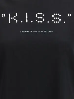 Off-White K.i.s.s." Graphic T-shirt - Black