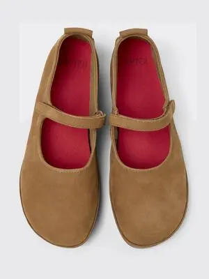 Camper Right Nina Suede Mary Jane Ballerina Flats