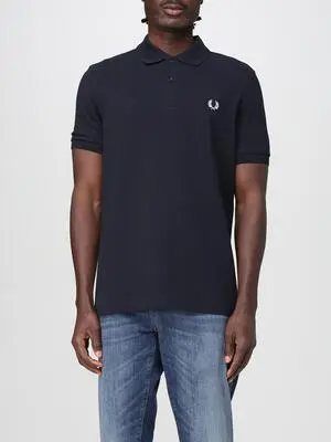 Fred Perry Cotton Polo Shirt With Logo - Blue 1