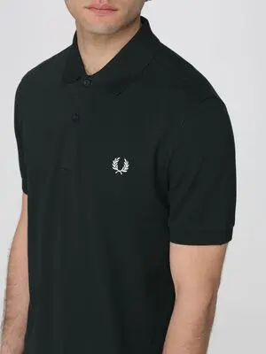 Fred Perry Cotton Polo Shirt With Logo - Green