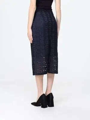Liviana Conti Monogram Cotton Blend Midi Skirt