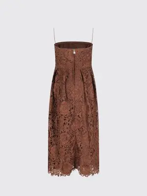ROTATE BY BIRGER CHRISTENSEN Macramé Midi Dress