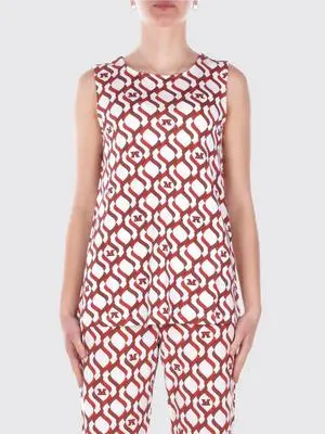 Max Mara Sleeveless Jersey Top With Geometric Print By