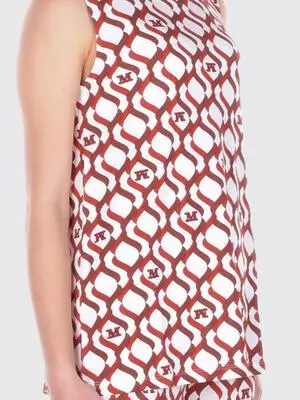 Max Mara Sleeveless Jersey Top With Geometric Print By