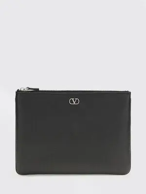 Valentino Garavani Vlogo Signature Grained Calf Leather Document Holder