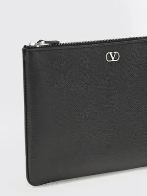Valentino Garavani Vlogo Signature Grained Calf Leather Document Holder