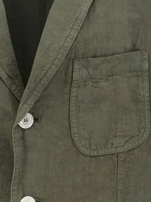 Aspesi Single-breasted Linen Blazer - Green