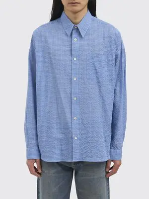 SUNFLOWER Cotton Blend Check Shirt - Blue