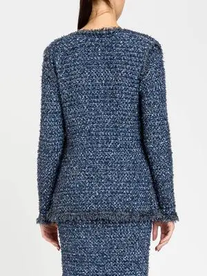 TWINSET Cotton Bouclé Jacket - Blue