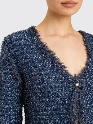 TWINSET Cotton Bouclé Jacket - Blue