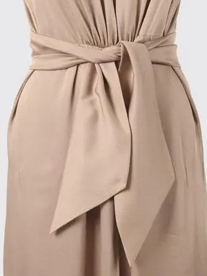 Emporio Armani Long Twill Dress With Sash Belt