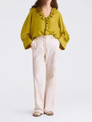 Momoni Silk Blouse With Ruffles
