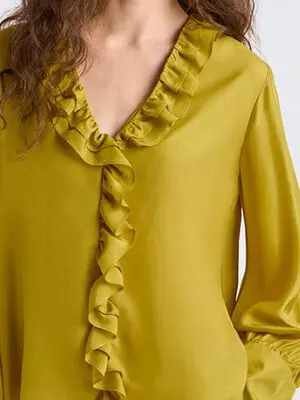 Momoni Silk Blouse With Ruffles