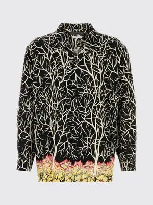 Y’s Relaxed Fit Shirt In Rayon With Abstract Print And Cuban Collar