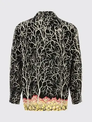 Y’s Relaxed Fit Shirt In Rayon With Abstract Print And Cuban Collar