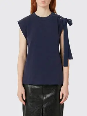 TWINSET Cotton T-shirts With Straps - Blue