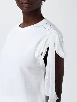 TWINSET Cotton T-shirts With Straps - White