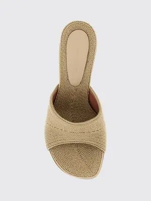 Amina Muaddi Taylor Raffia Mule Sandals With Sculptural High Heel