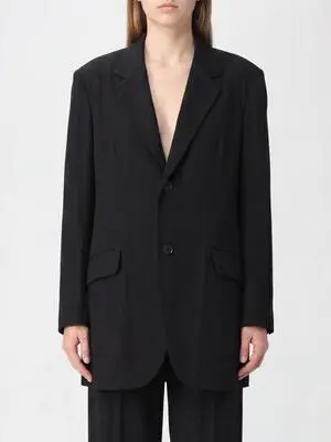 Y’s Single-breasted Blazer In Rayon And Cupro With Classic Lapels - Black