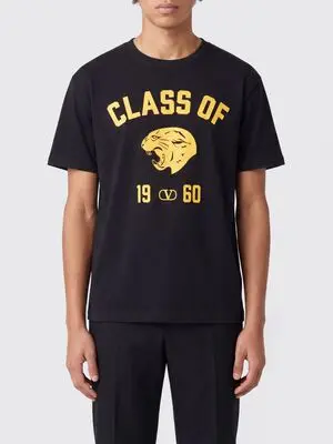 Valentino Garavani Crewneck Cotton T-shirt With Vlogo Signature Print - Black