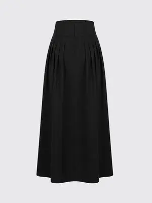 Studio Nicholson Cotton Skirt With Pleats - Black