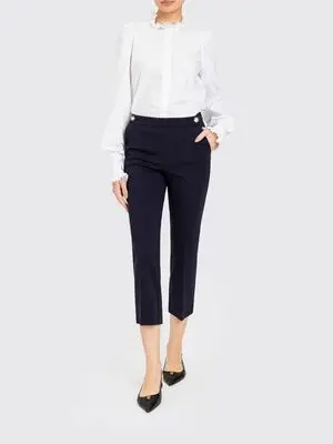 TWINSET Cropped Fit Trousers In Viscose Blend