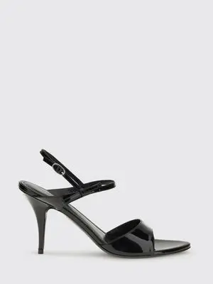 Balenciaga Avenue Patent Leather Stiletto Sandals - Black