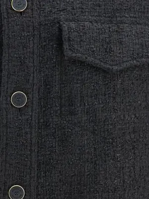 Balmain Cotton-blend Tweed Shirt Jacket With Patch Pockets
