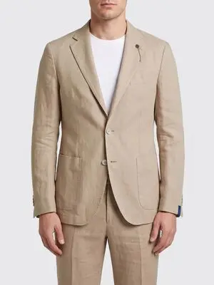 SANTANIELLO Linen Single-breasted Blazer - Rope