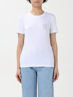 Just Cavalli Embellished Logo T-shirt - White